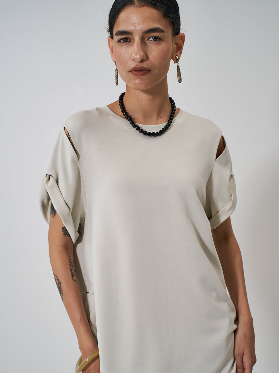 EYELETS TEE DRESS /Y261-52021 – PERSON&PEOPLE ONLINE STORE